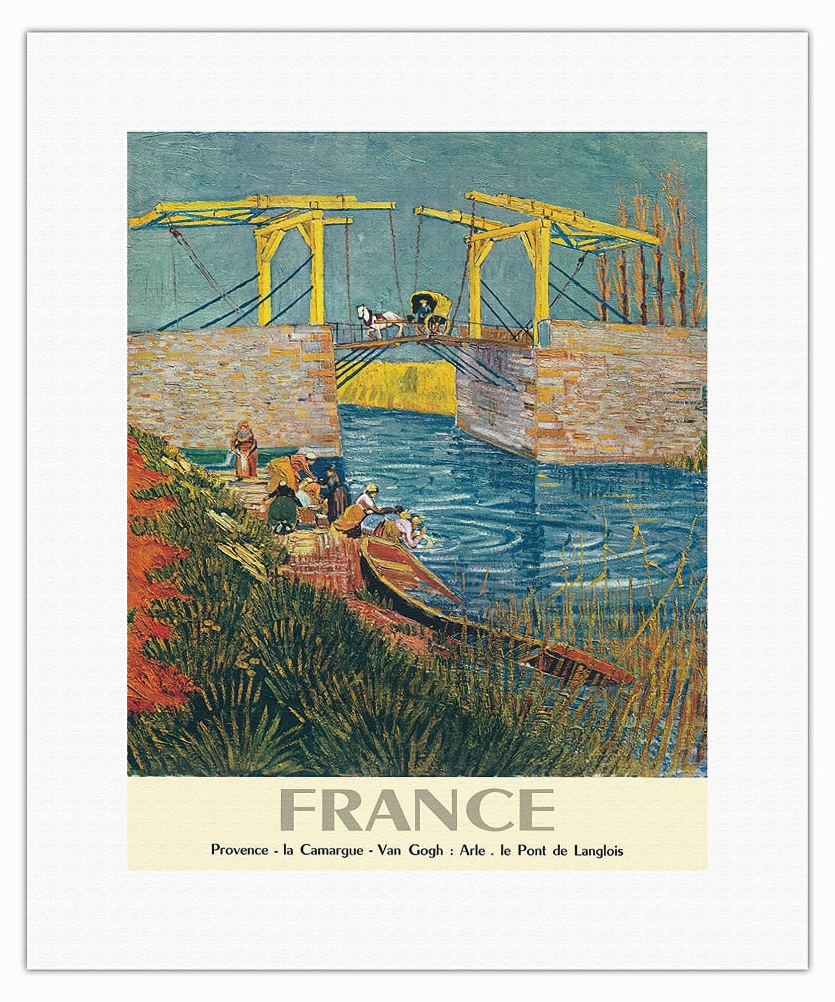 France - Provence - La Camargue - Langlois Bridge at Arles with Women ...
