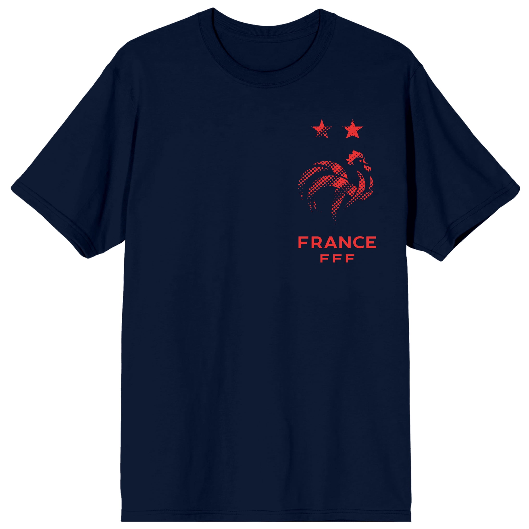 France Soccer Federation Vibrez Blues Adult Navy Crew Neck Short Sleeve ...