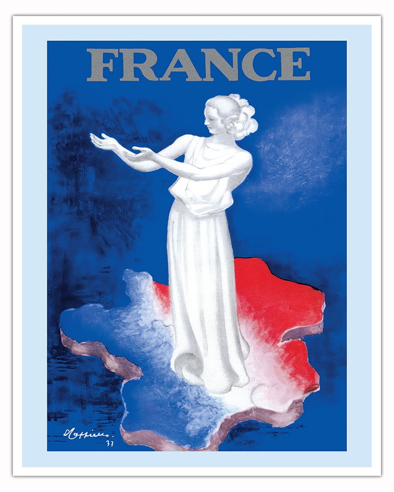 France - Statuary of Marianne - Vintage Travel Poster by Leonetto ...