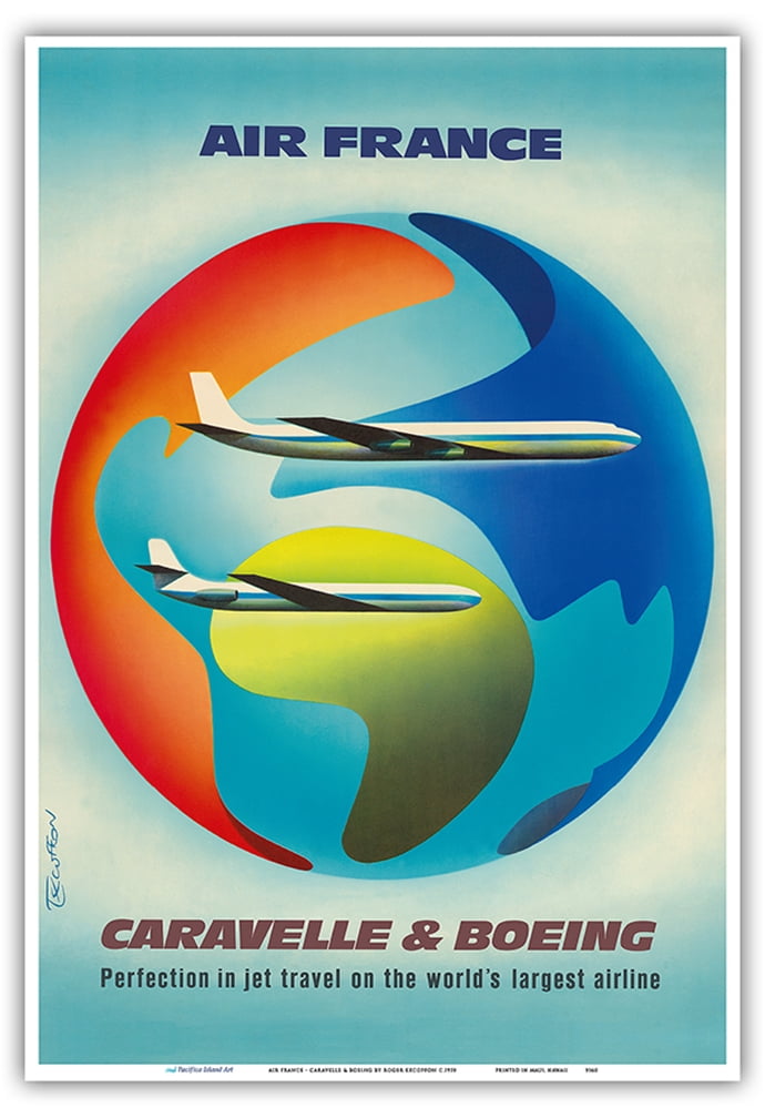 France - Sud Aviation Caravelle & Boeing 707 Jetliners - Vintage ...