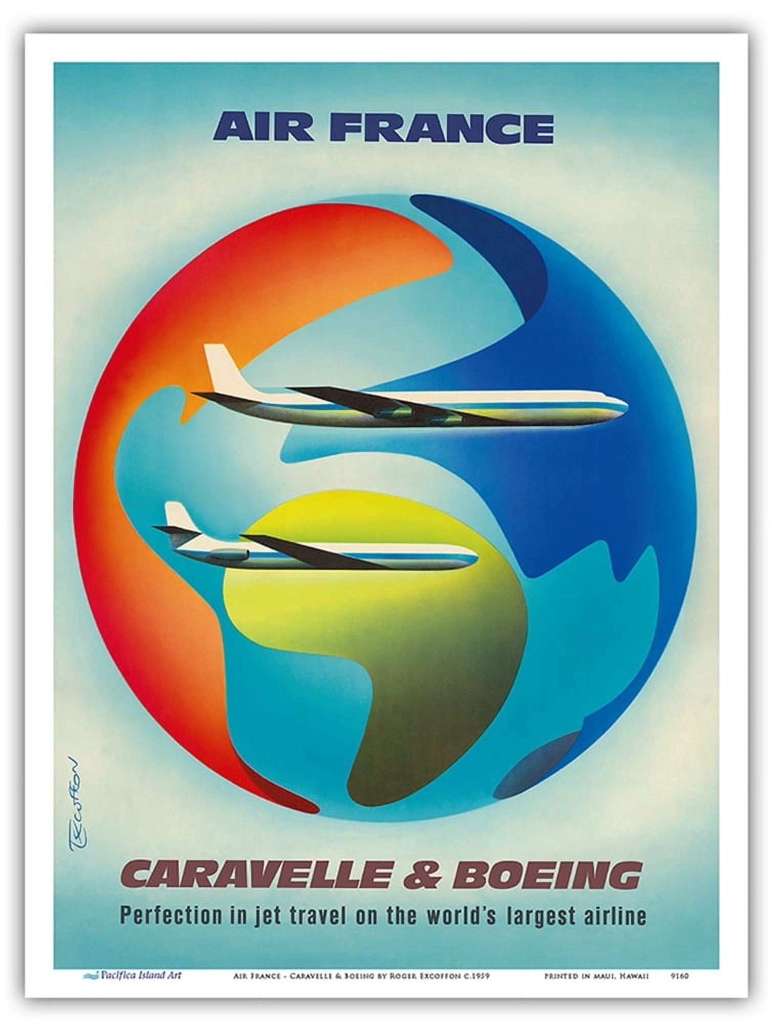 France - Sud Aviation Caravelle & Boeing 707 Jetliners - Vintage ...