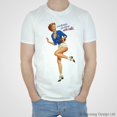 France T Shirt Rugby Pin Up Girl Tshirt Sexy Vintage French Pinup Top