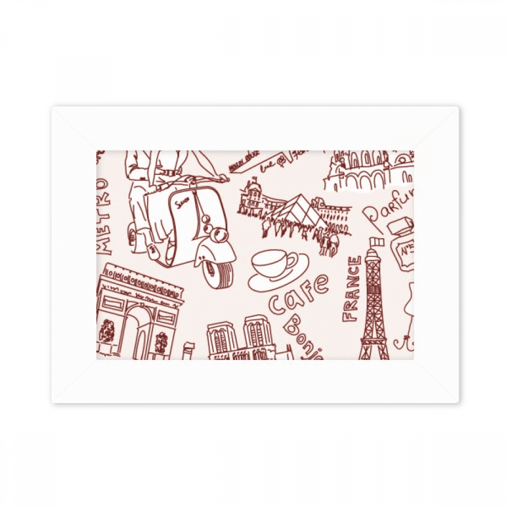 France Triumphal Arch Louvre Eiffel Tower Photo Mount Frame Picture Art ...