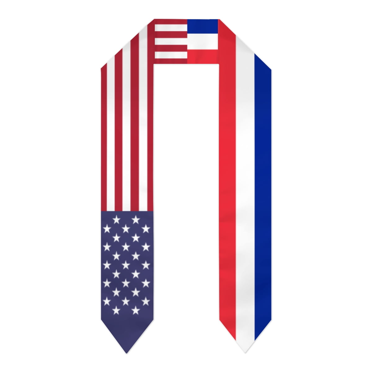 France & USA United States Flag Shawl Sash Stole Graduation Shawls ...