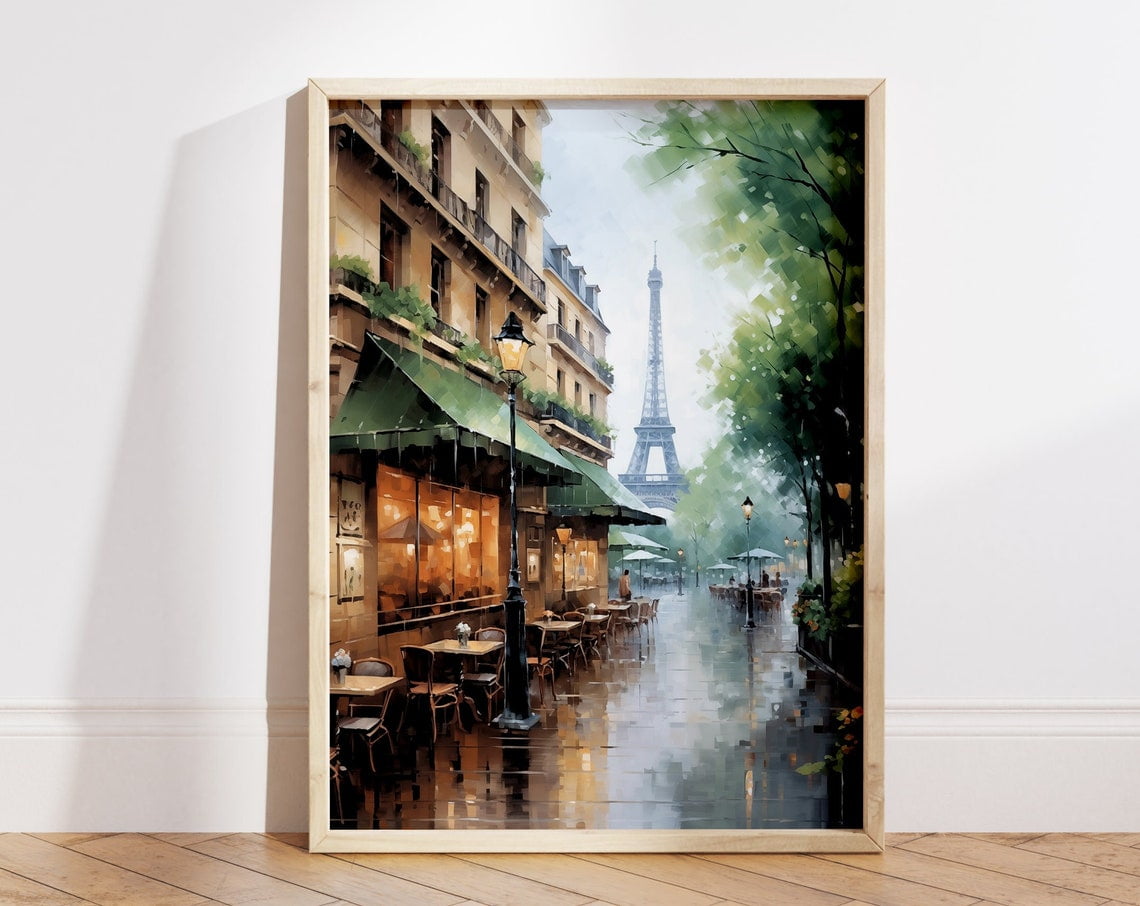 France Watercolor Painting, Paris Print Wall Art, Eiffel Tower Wall Art ...