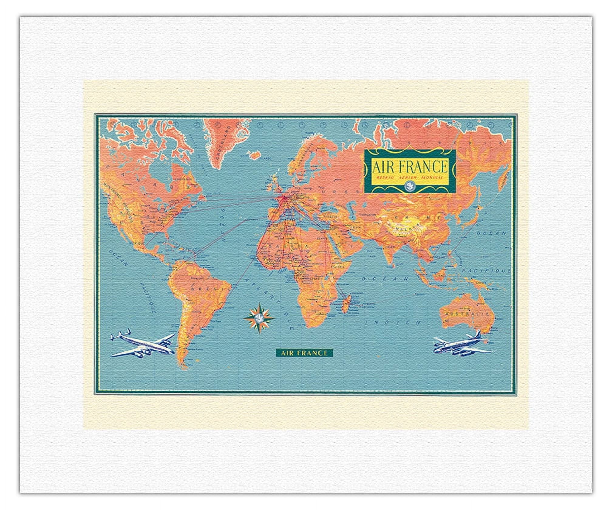 France World Route Map - Vickers Viscount - Super Constellation ...