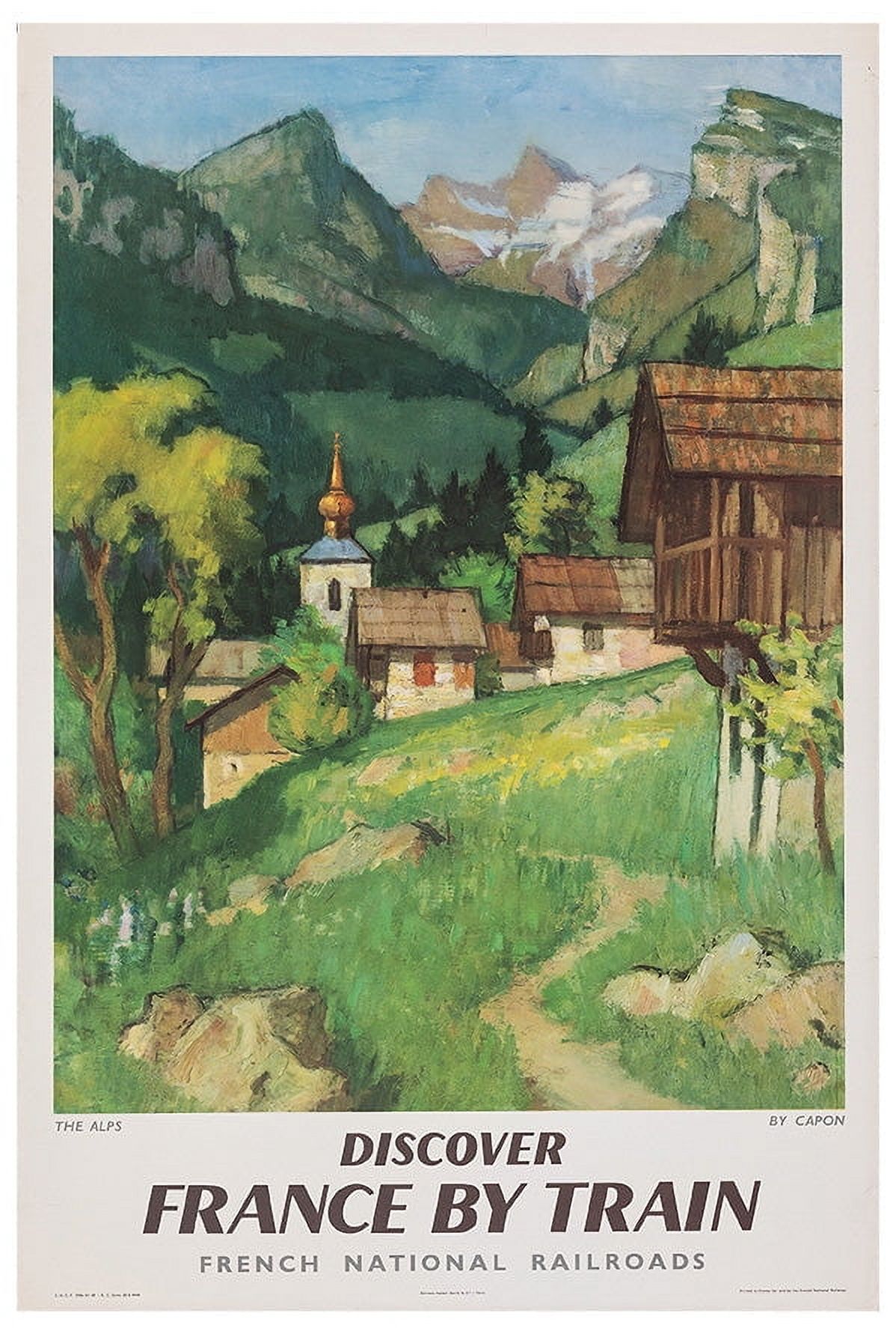 France by Train 1 - French Railroad - Vintage Travel Poster ...