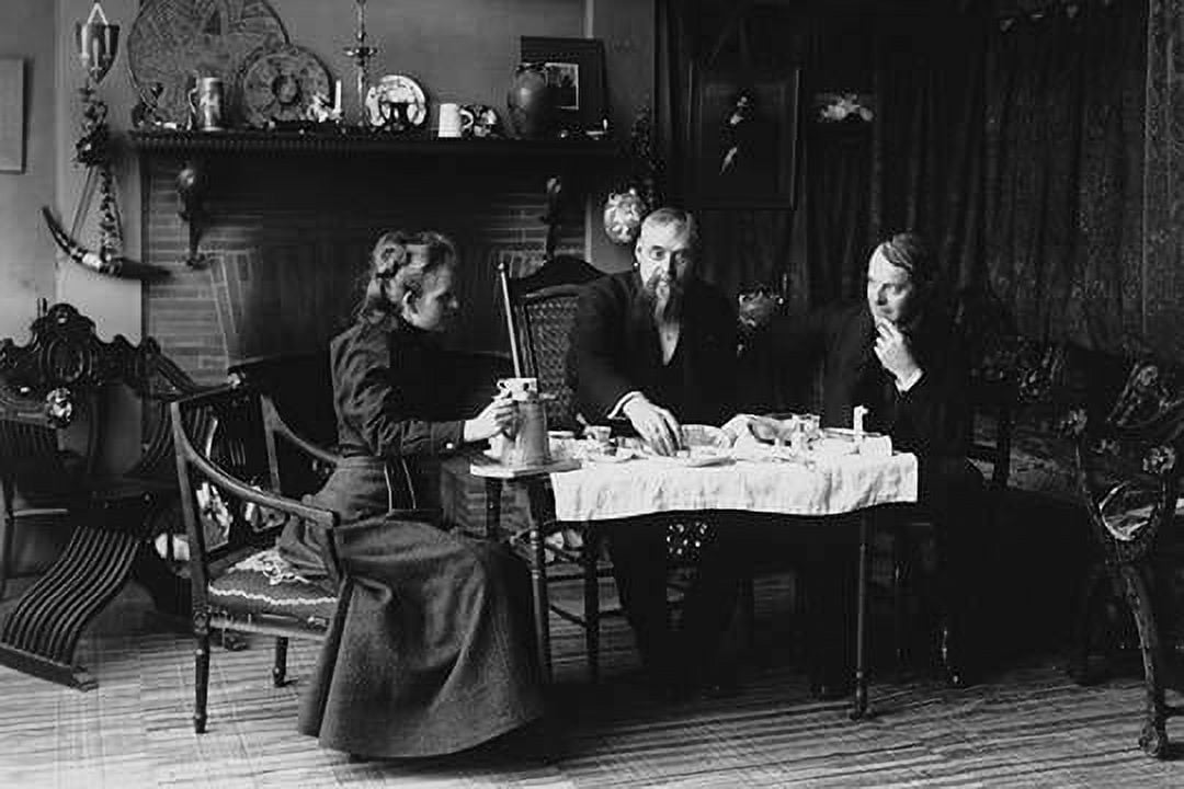 Frances Benjamin Johnston having tea with Elbert Hubbard and an ...