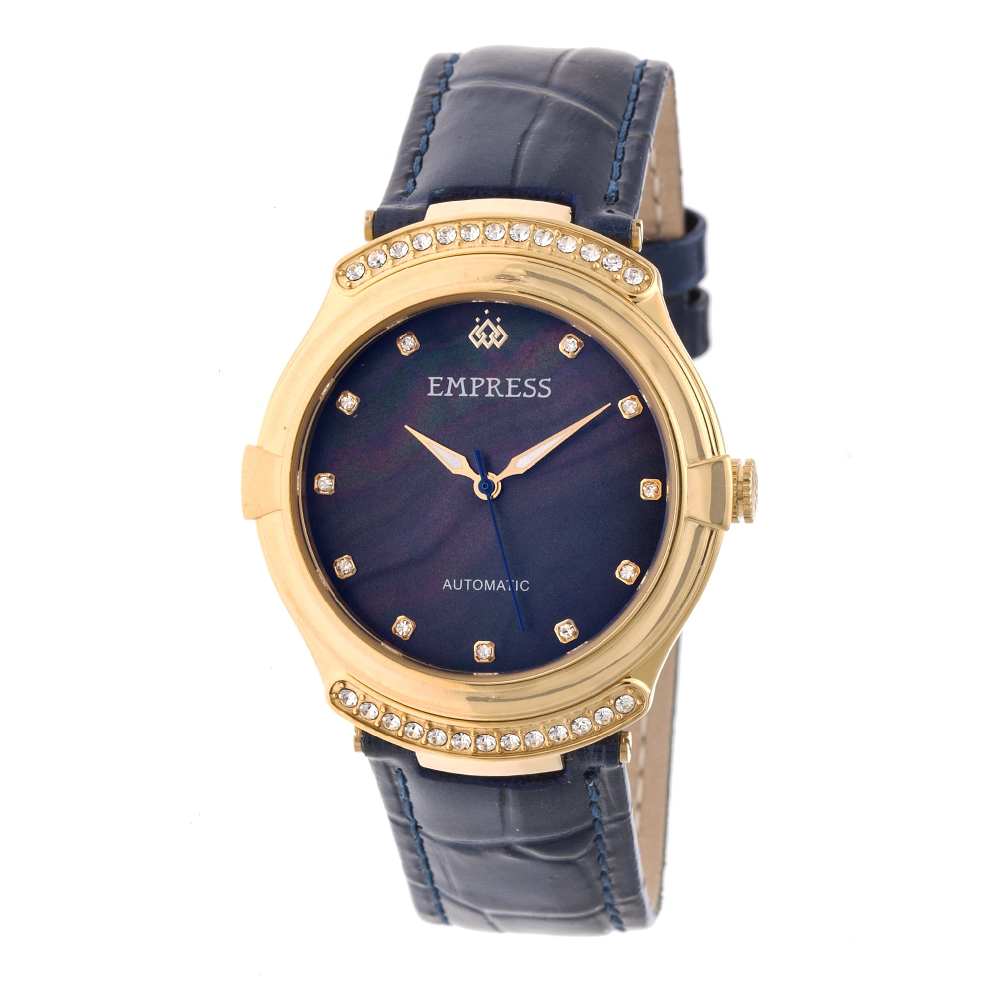 Francesca Automatic Mop Leather-Band Watch - Navy - Walmart.com