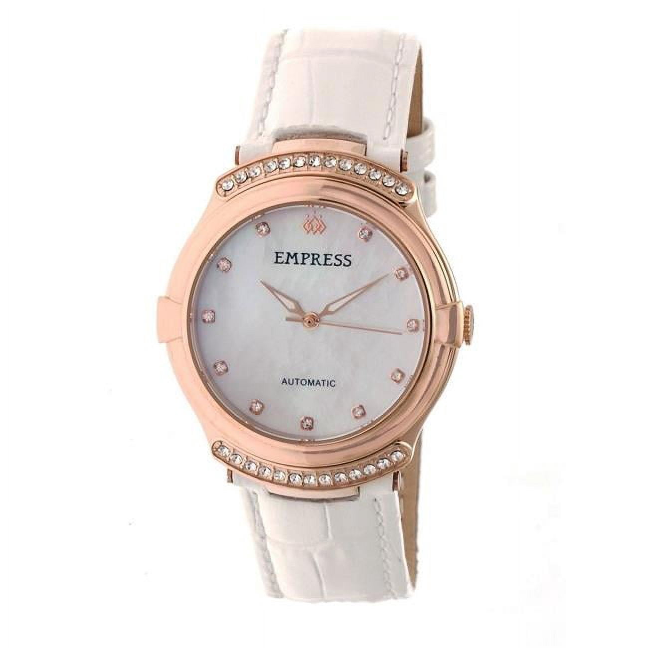 Francesca Automatic Mop Leather-Band Watch - White - Walmart.com