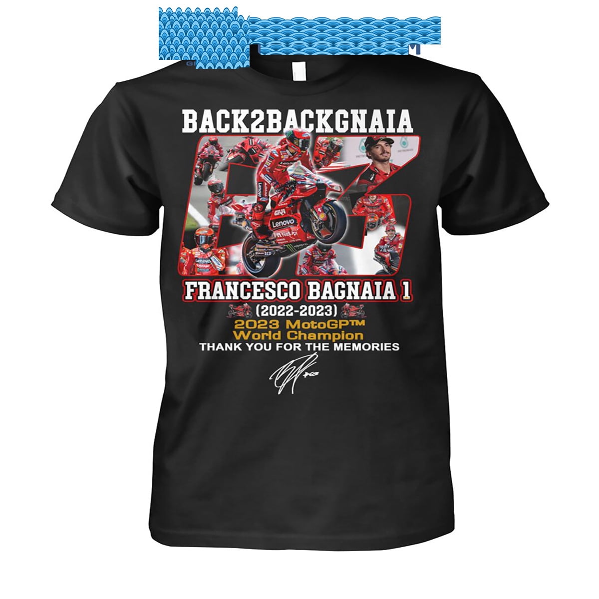 Francesco Bagnaia 2023 MotoGP World Chmapion T-Shirt - Walmart.com