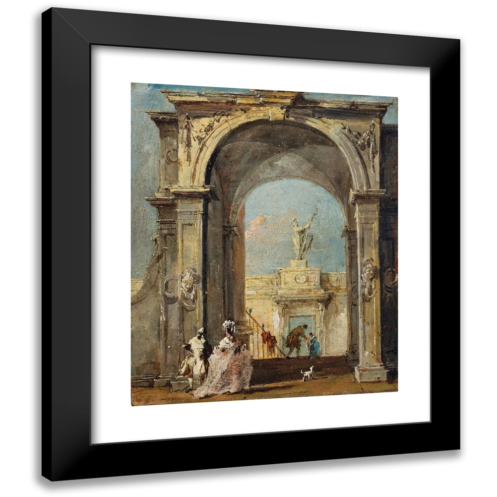 Francesco Guardi 15x18 Black Modern Framed Museum Art Print Titled - An ...
