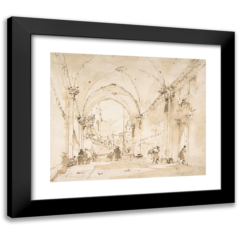 Francesco Guardi 17x15 Black Modern Framed Museum Art Print Titled ...