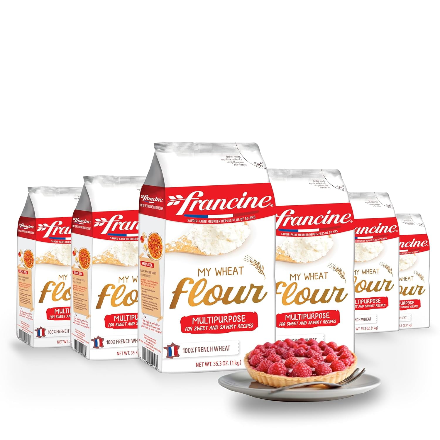 Francine Farine de Ble Tous Usages - French All Purpose Wheat Flour - 2 ...