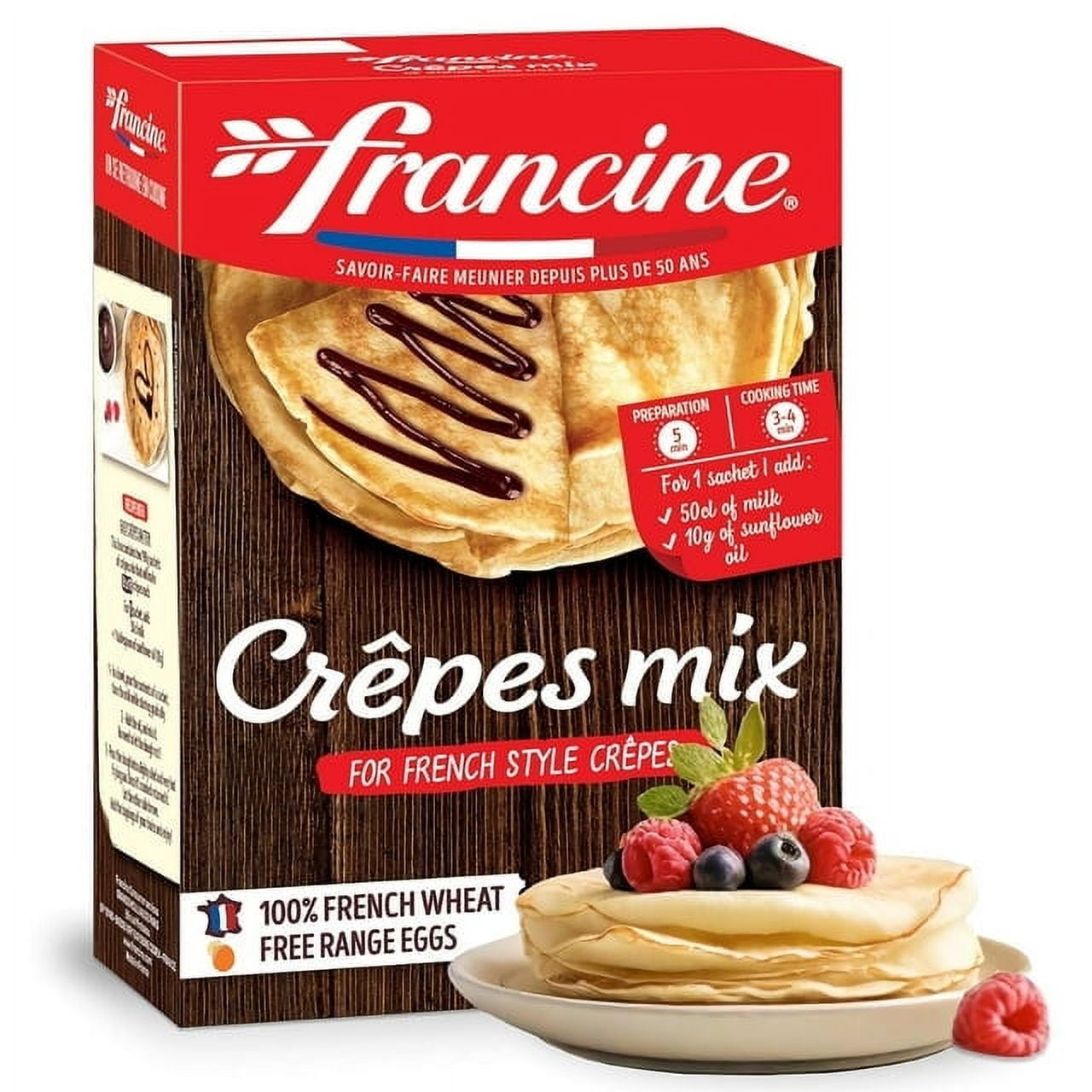 Francine French Crepe Mix-Makes 20 Sweet Crepes, 13 oz - Walmart.com