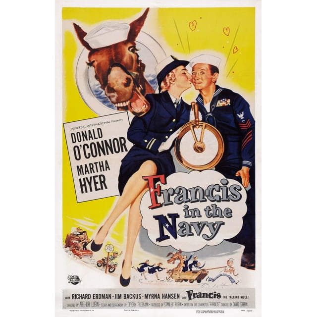 Francis In The Navy Us Poster Art From Left: Frances The Talking Mule ...