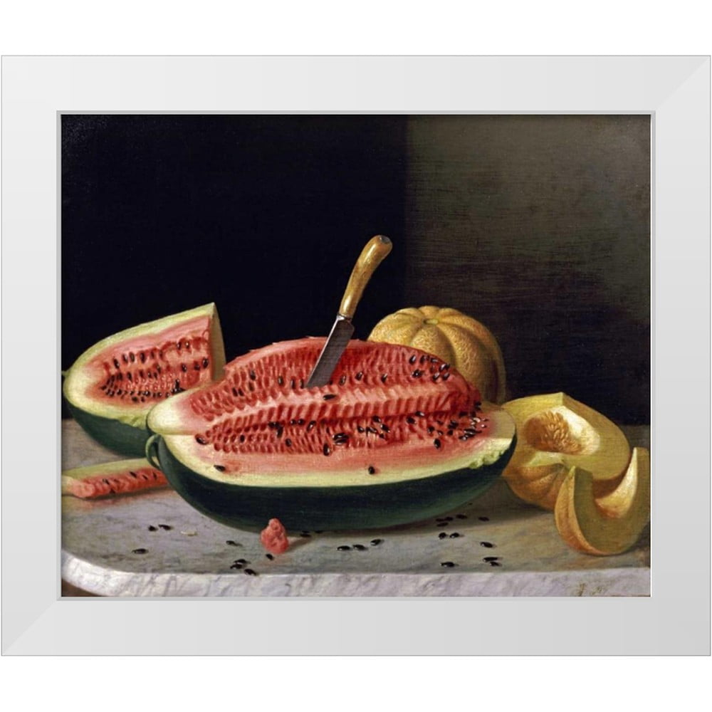Francis, John F. 31x26 White Modern Wood Framed Museum Art Print Titled - Ripe Melons - Walmart.com