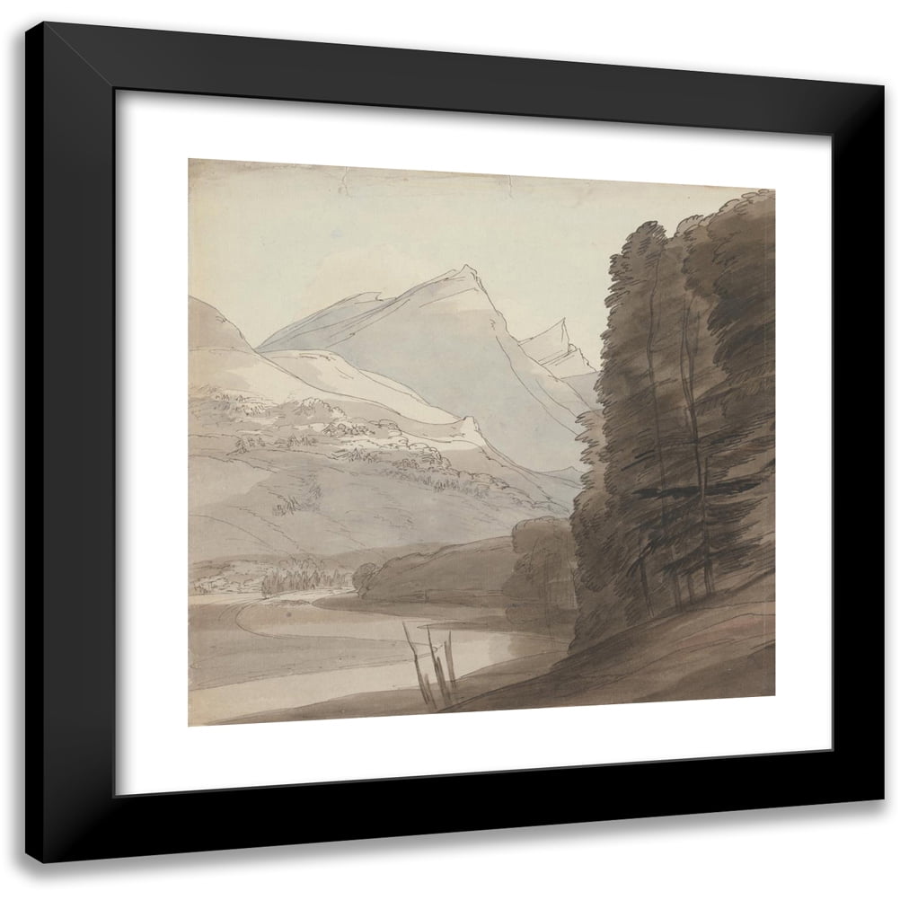 Francis Towne 15x15 Black Modern Framed Museum Art Print Titled - On ...