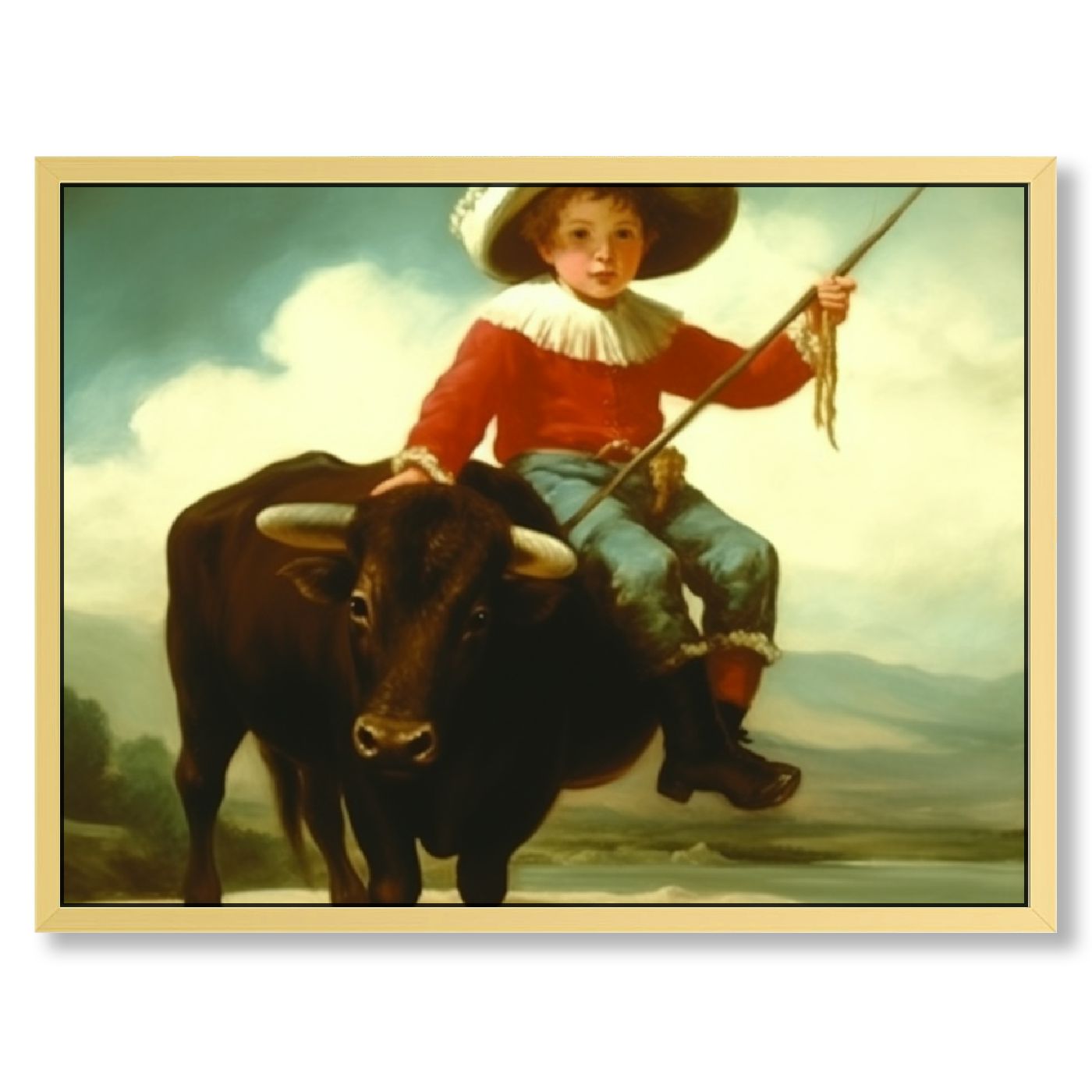 Francisco De Goya Wall Art Canvas - Boy on a Ram Poster - Fine Art ...