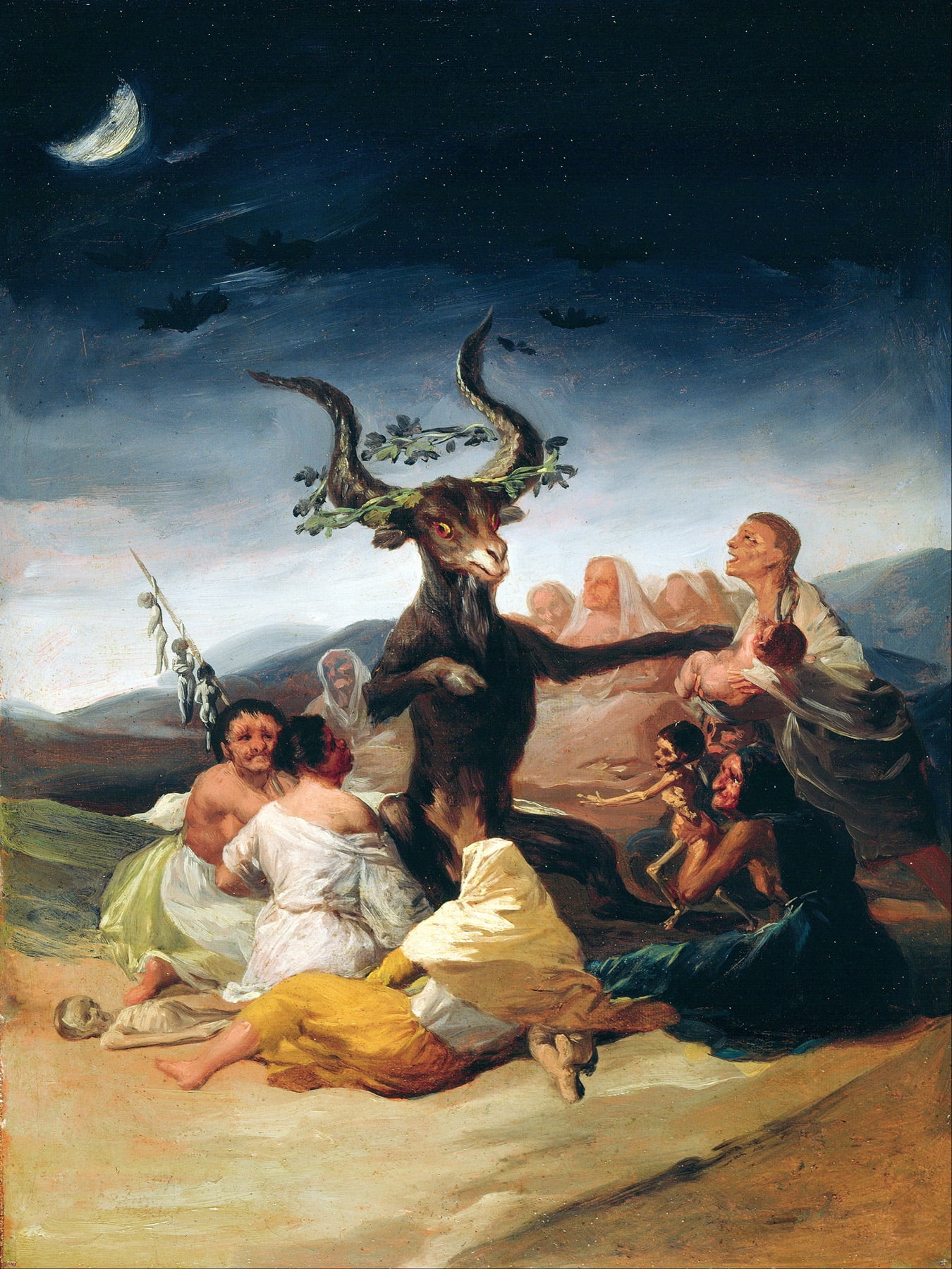 Francisco Goya 1798 Witches Sabbath Painting Goat and Coven in Fantasy ...