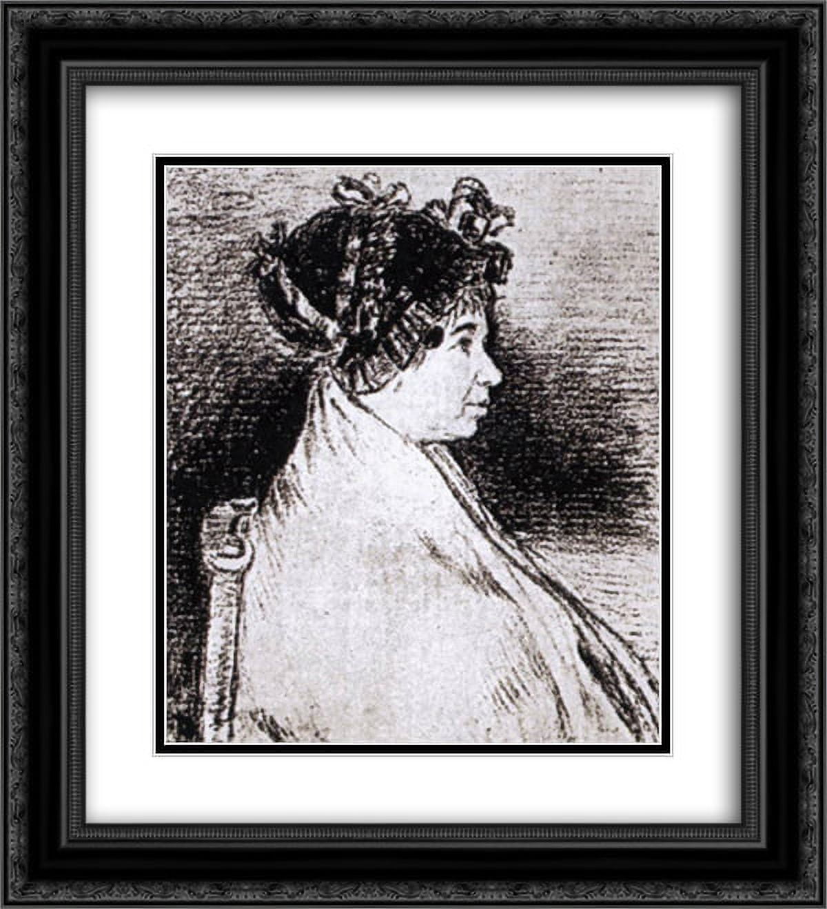 Francisco Goya 2x Matted 20x24 Black Ornate Framed Art Print 'Josefa ...