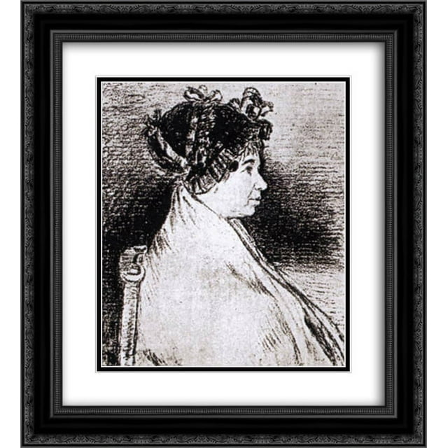 Francisco Goya 2x Matted 20x24 Black Ornate Framed Art Print 'Josefa ...
