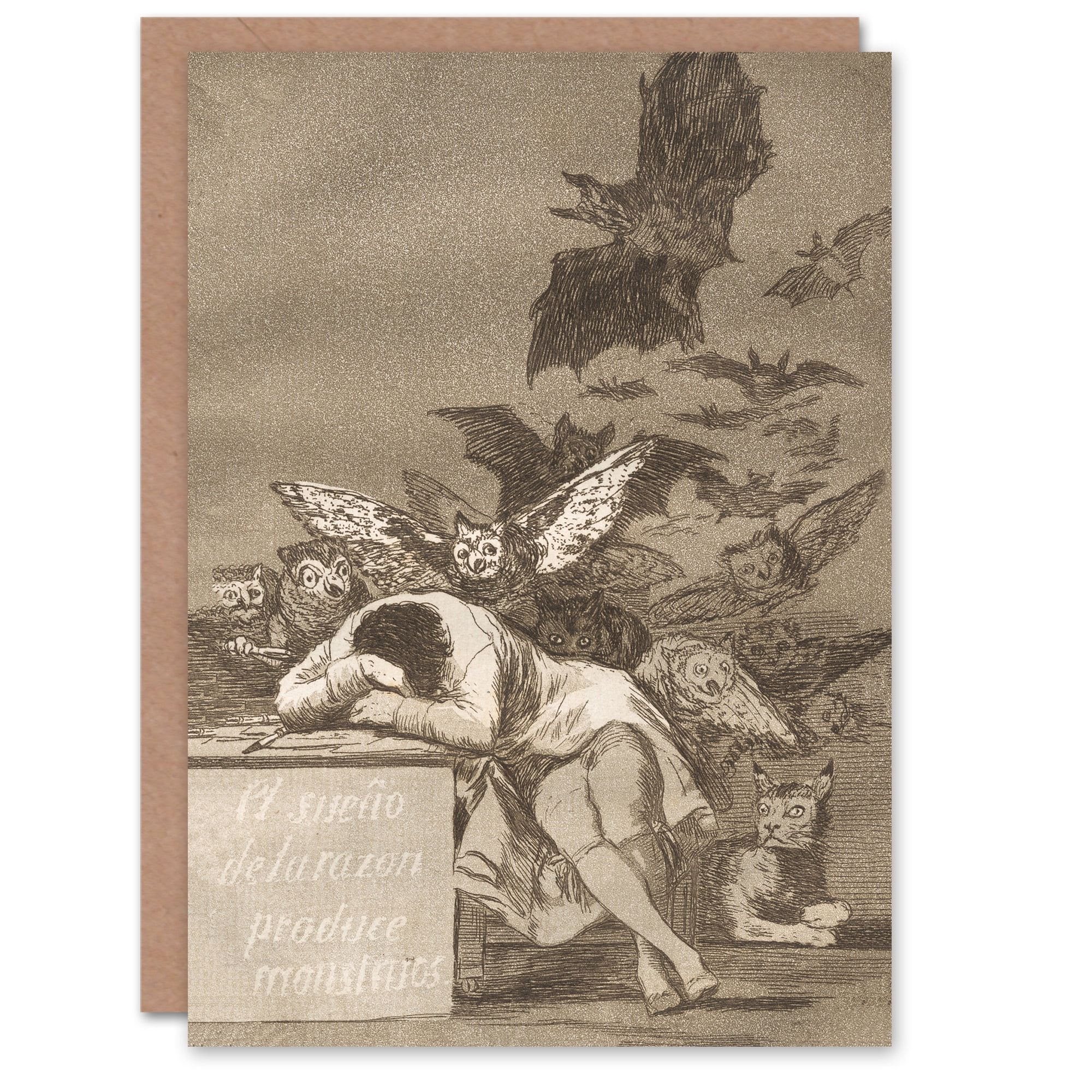 Francisco Goya Art Card The Sleep of Reason Produces Monsters - Walmart.com