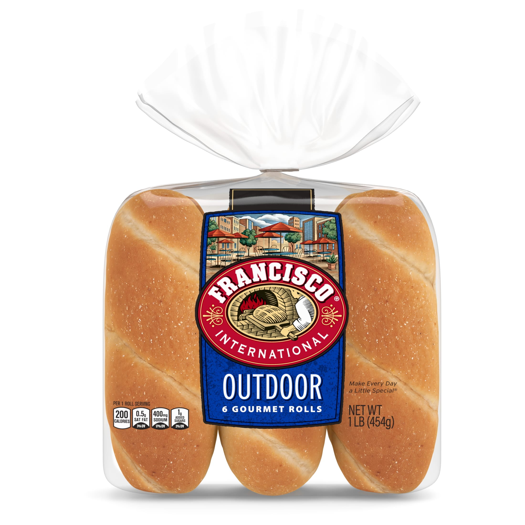 Francisco International Outdoor Gourmet Rolls, 6 count, White Sandwich ...