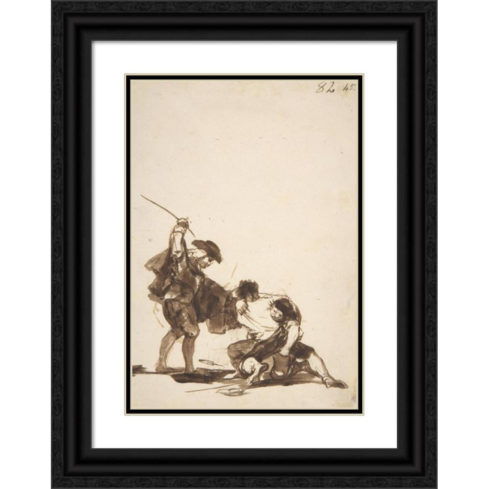 Francisco de Goya 11x14 Black Ornate Wood Framed Double Matted Museum ...