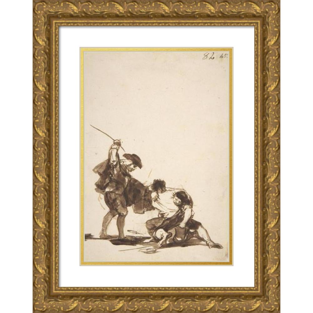 Francisco de Goya 18x24 Gold Ornate Framed and Double Matted Museum Art ...