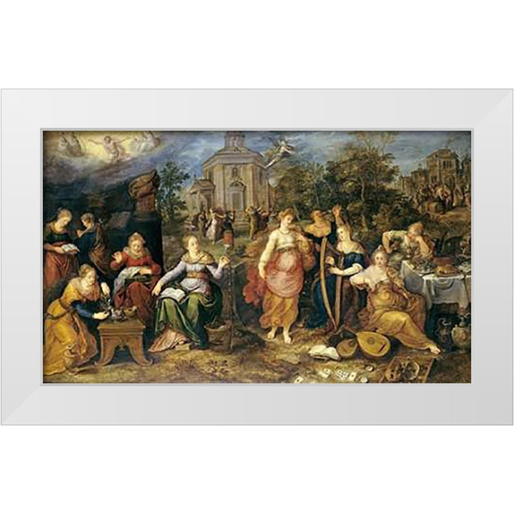 Francken, Frans 18x12 White Modern Wood Framed Museum Art Print Titled ...