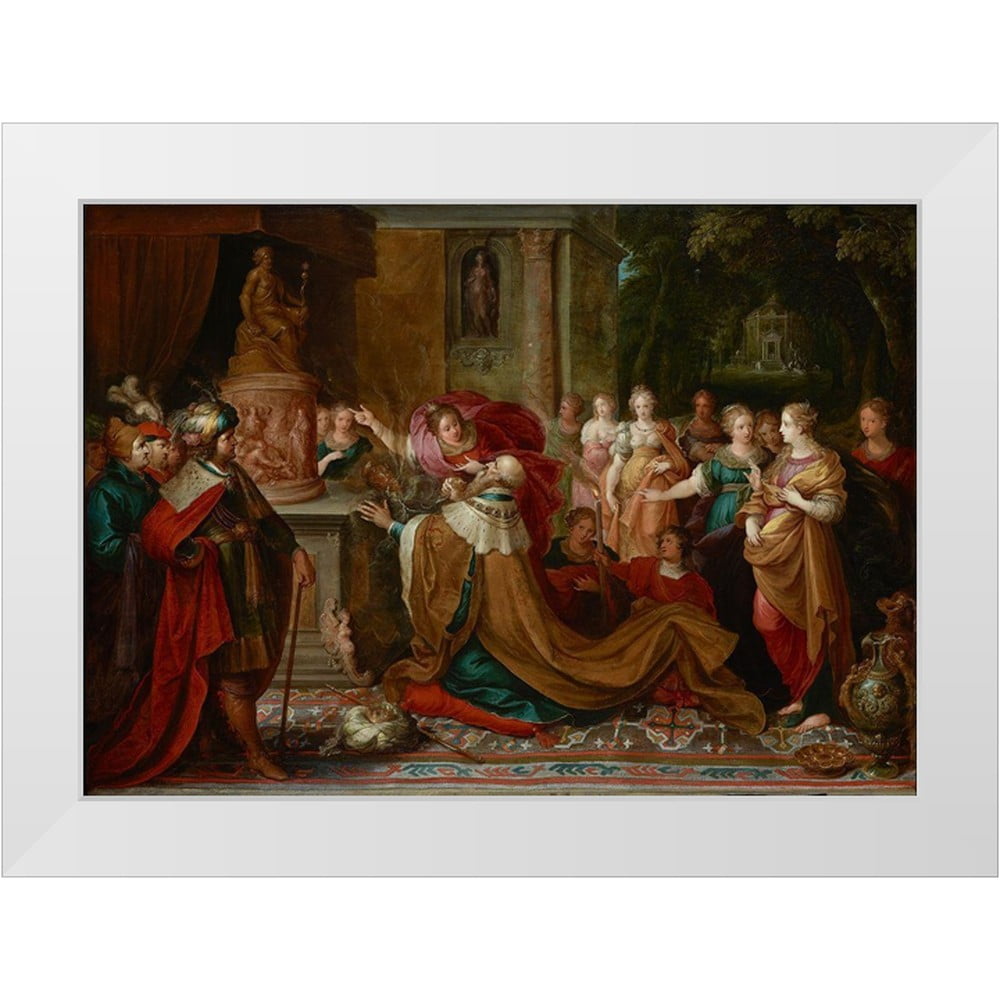 Francken, Frans 18x14 White Modern Wood Framed Museum Art Print Titled ...