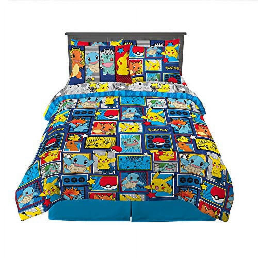 Franco 7-Pieces Pokemon Pikachu Charmander Squirtle Comforter Bedding ...