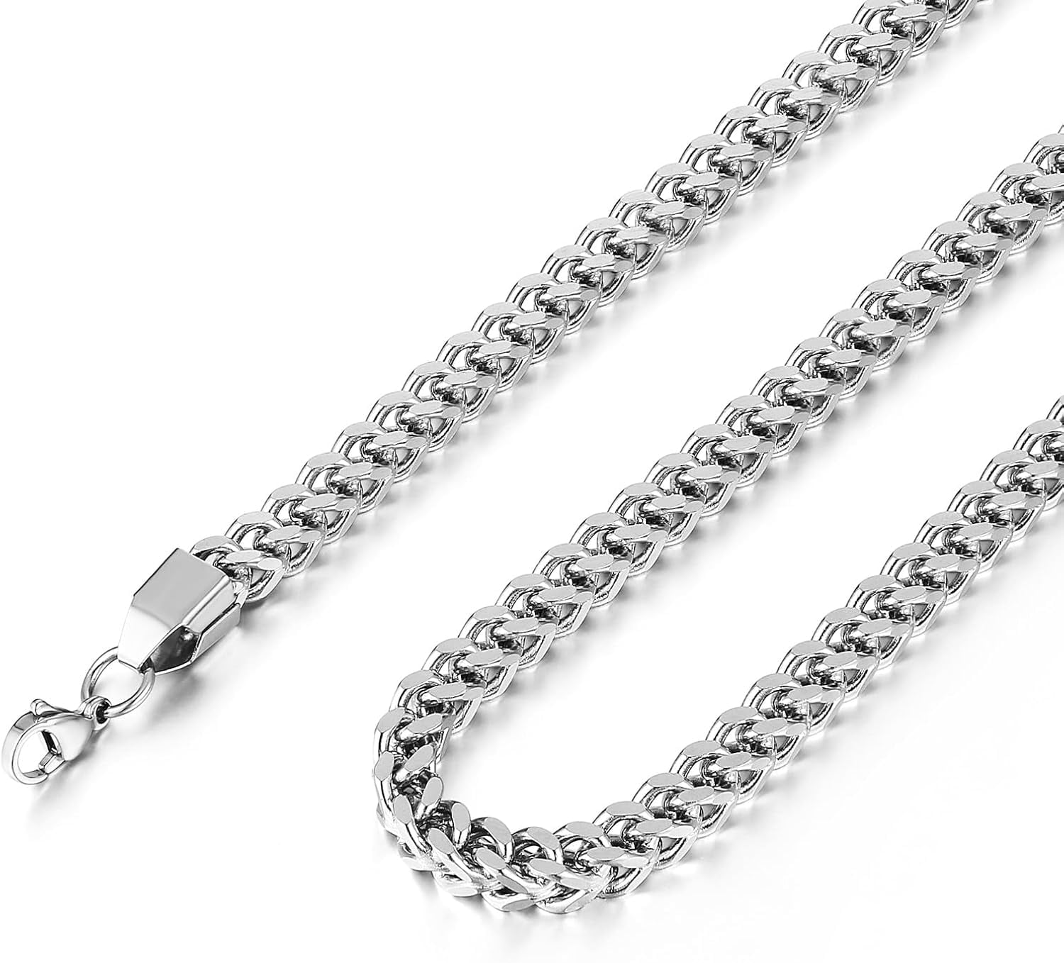 Franco Chain for Men 3mm/4mm/5mm/6mm Stainless Steel Men's Chain Box ...