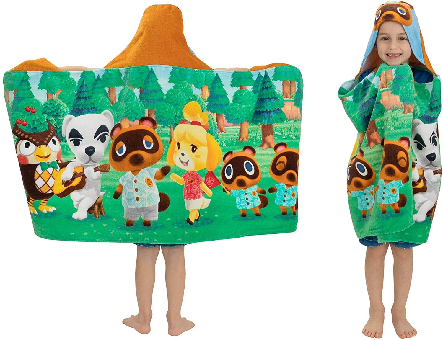 Franco Kids Bath and Beach Soft Cotton Terry Hooded Towel Wrap, 24 in x ...