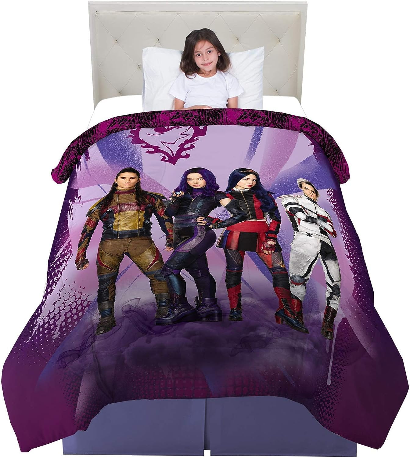 Franco Disney Descendants 3 Kids Bedding Set, Twin/Full Size Reversible ...