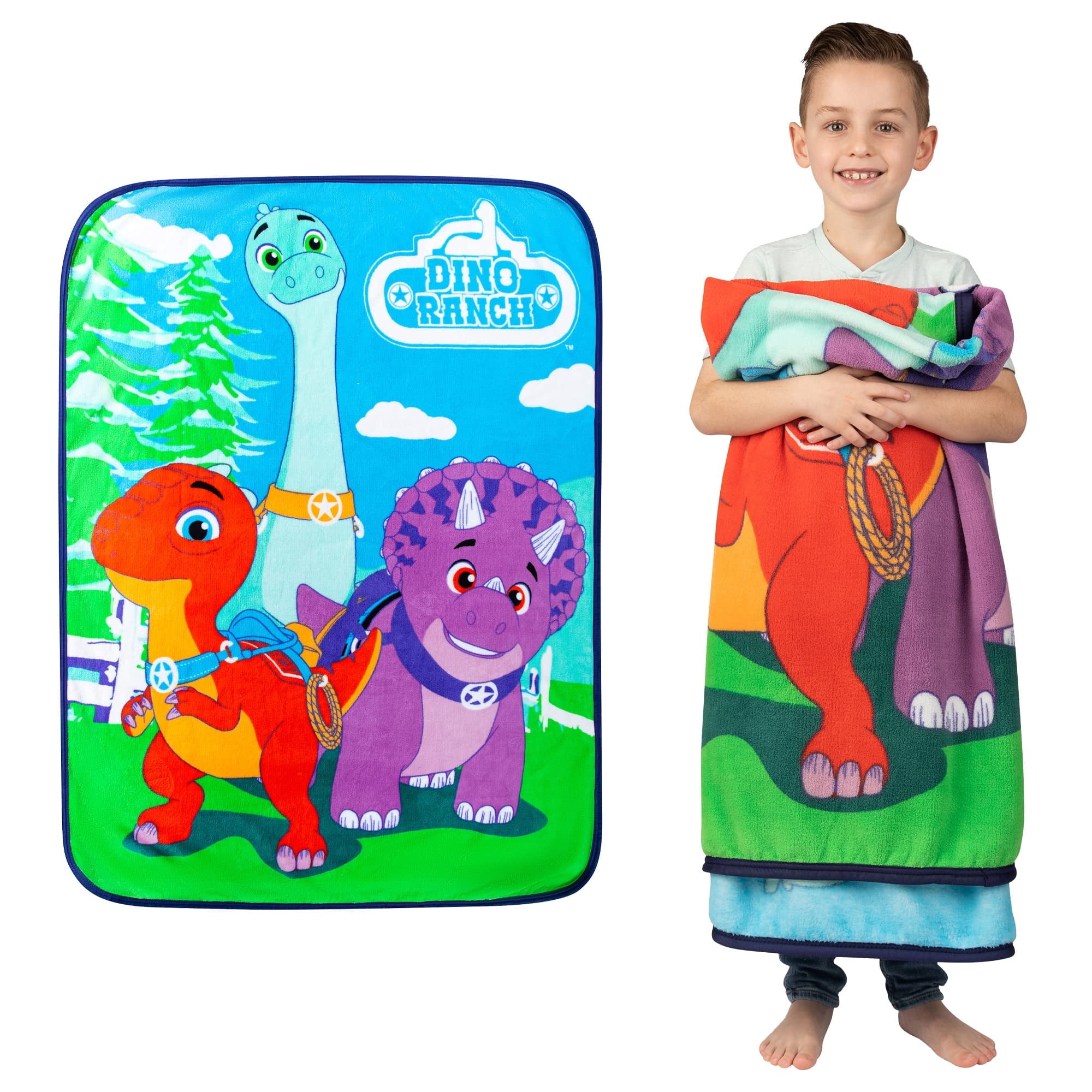 Franco Kids Bedding Super Soft Micro Raschel Throw, 46 in x 60 in, Dino ...