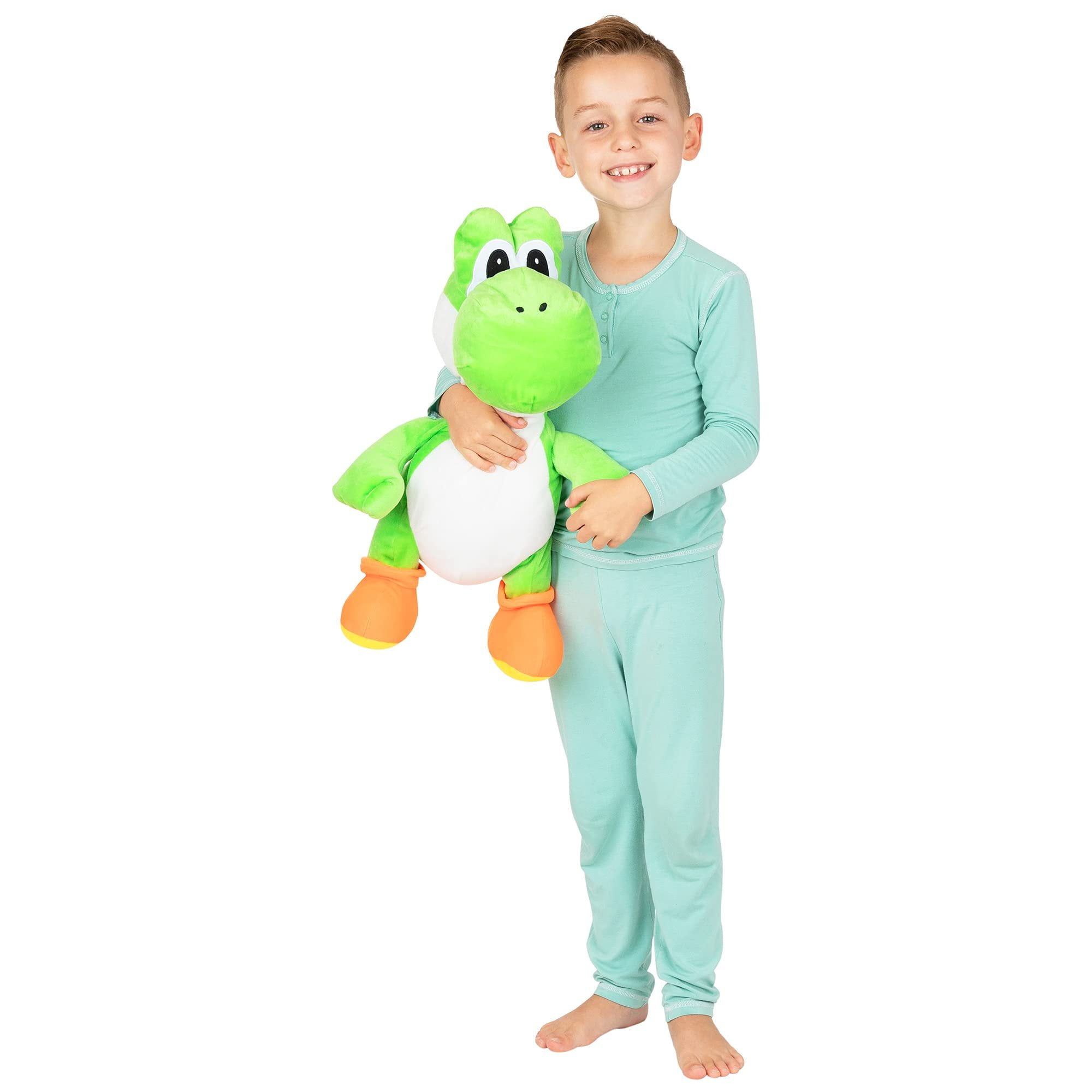 Franco Kids Super Mario Yoshi Plush Cuddle Pillow Buddy Toy, One Size ...