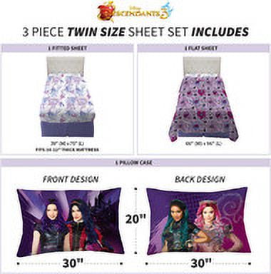 Franco Kids Bedding Super Soft Full Size Sheet Set, Disney Descendants ...