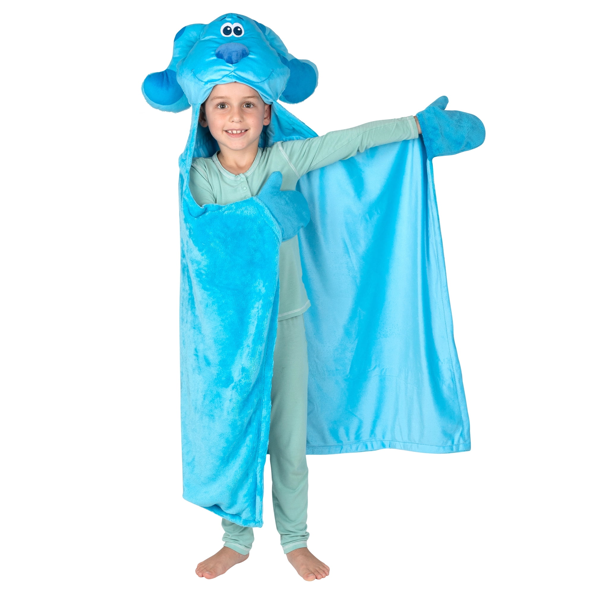 Blue's Clues Kids Hooded Throw Blanket, Wearable Plush - Walmart.com