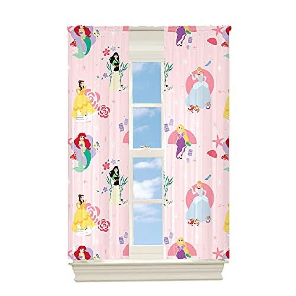Franco Kids Disney Princess Cartoon Rod Pocket Light Filtering Curtains ...