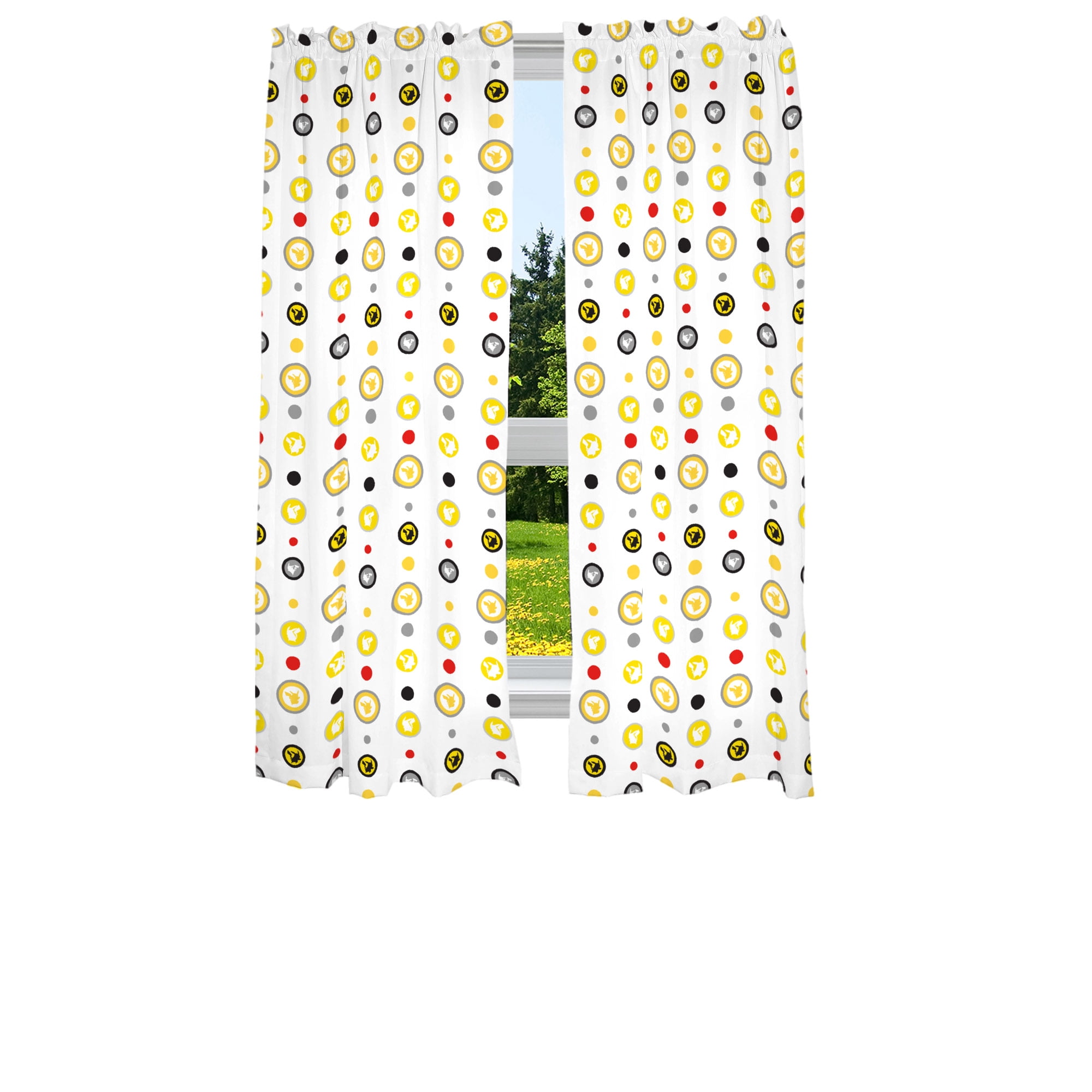 Pokemon Kids Window Curtains, 2 Panel Set, 63" Length - Walmart.com
