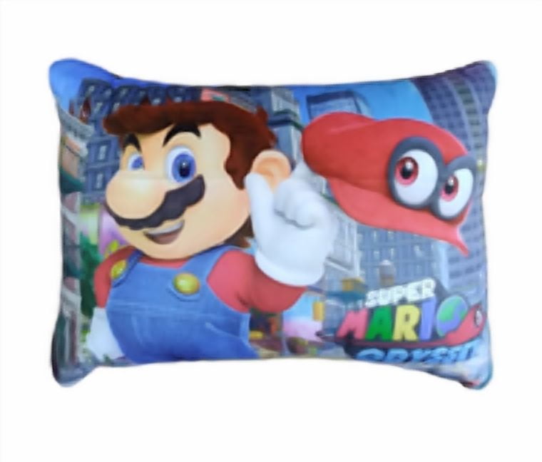Franco Manufacturing 8 x 12 in Super Mario Polyester Pillow - Walmart.com