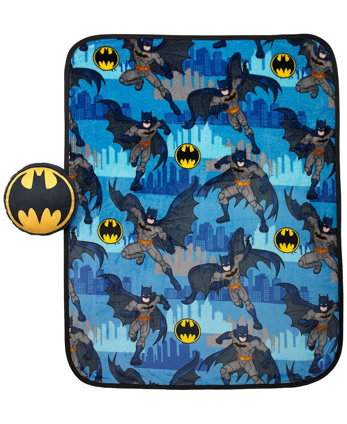 Franco Manufacturing Kids Superhero Batman Blanket & Pillow Nogginz Set ...