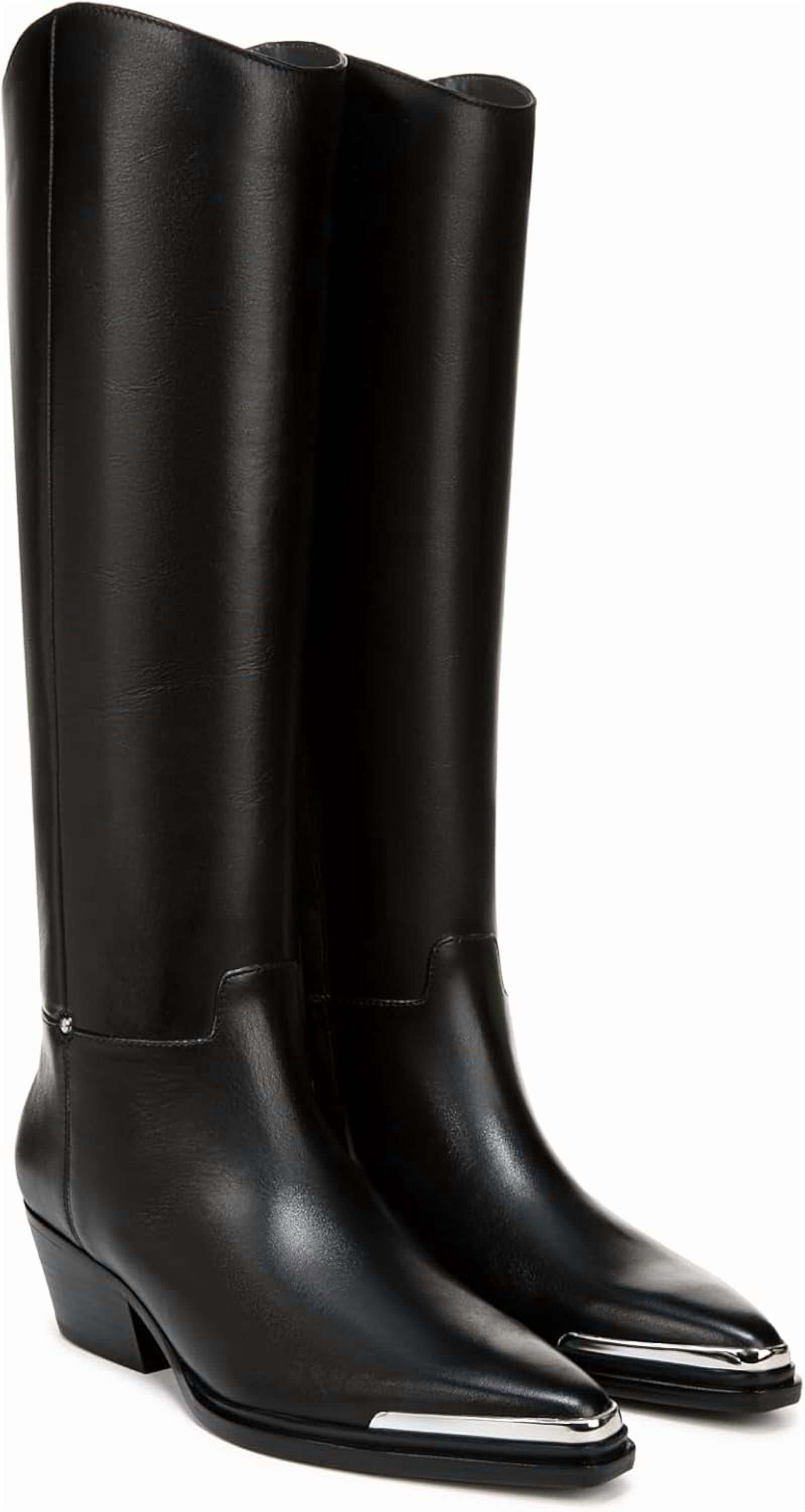 Franco Sarto Women's Billie Western Knee High Boot Black 6M - Walmart.com