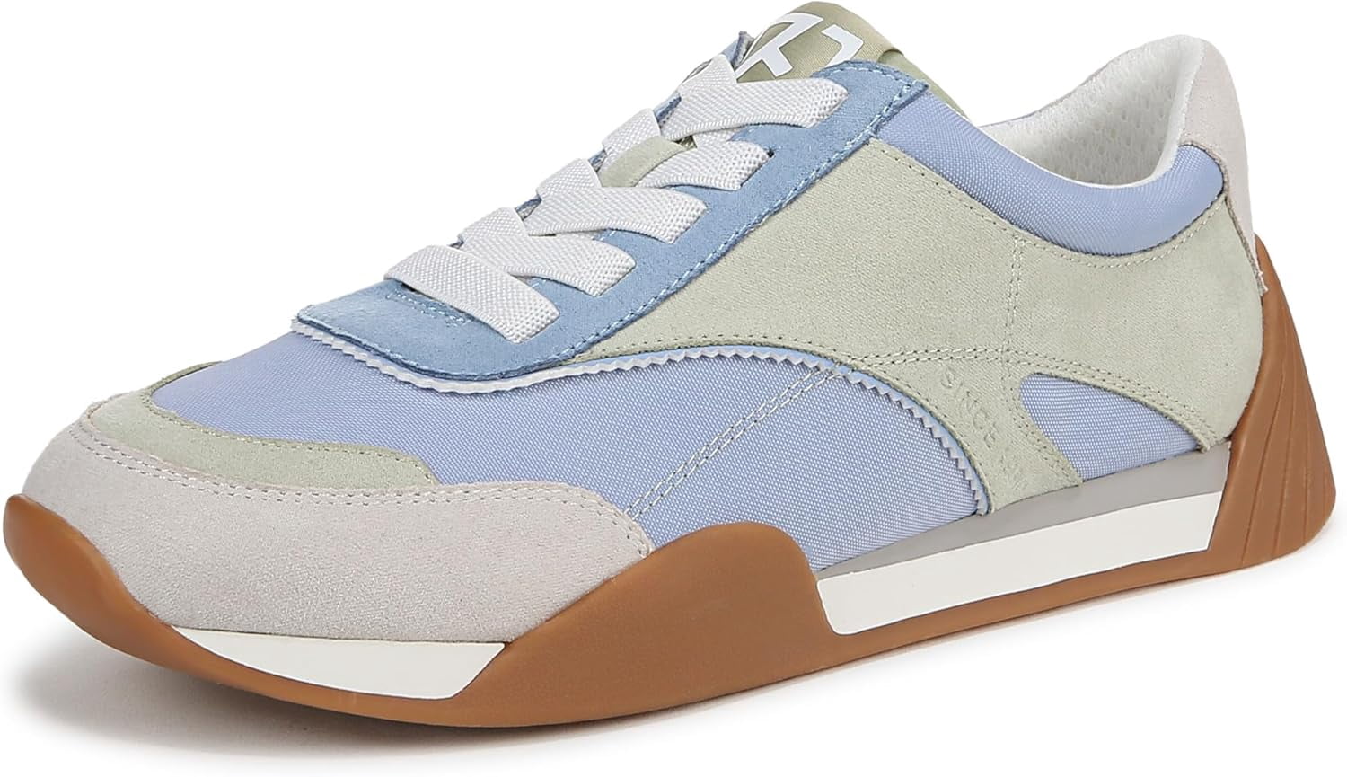 Franco Sarto Women's Brescia Lace Up Jogger Sneaker Light Blue Multi ...
