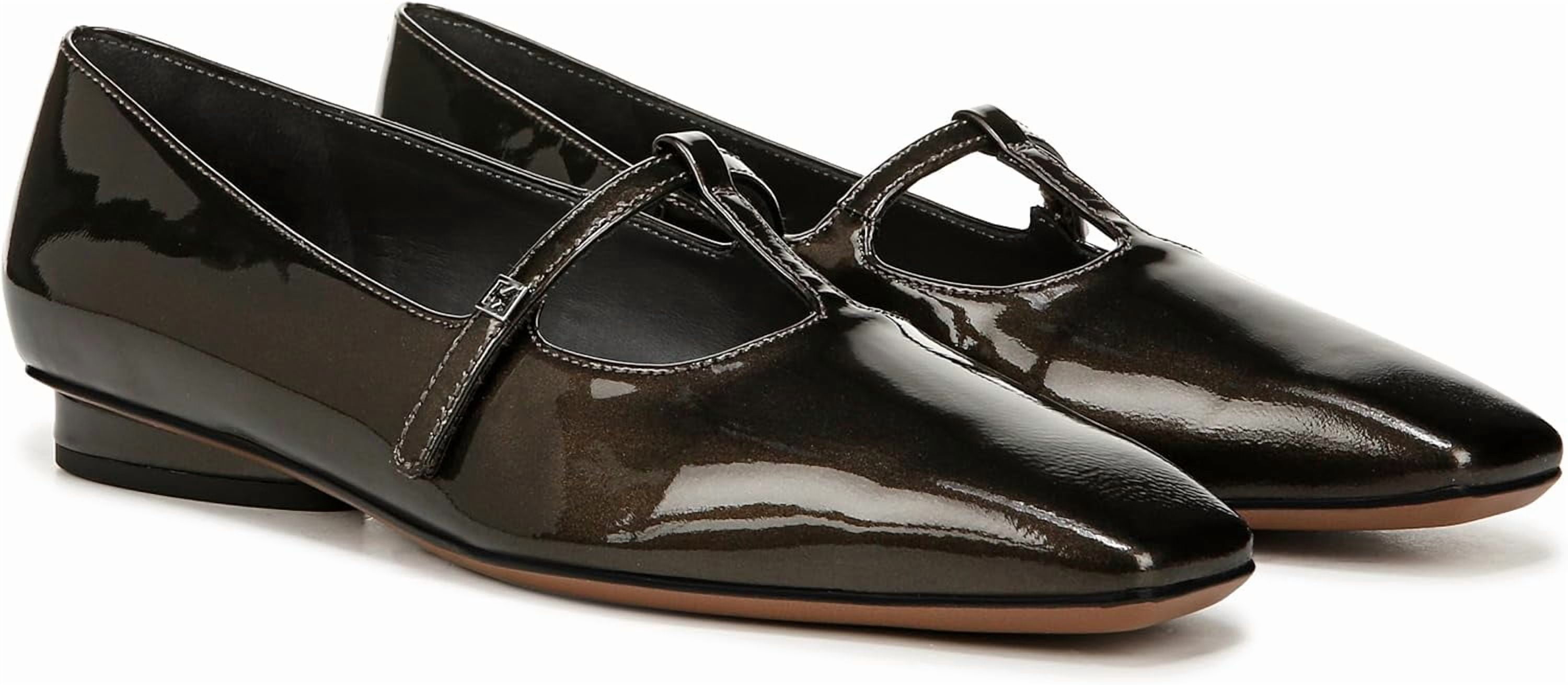 Franco Sarto Women's Carmela Mary Jane Flat Gunmetal Grey Patent 11M ...