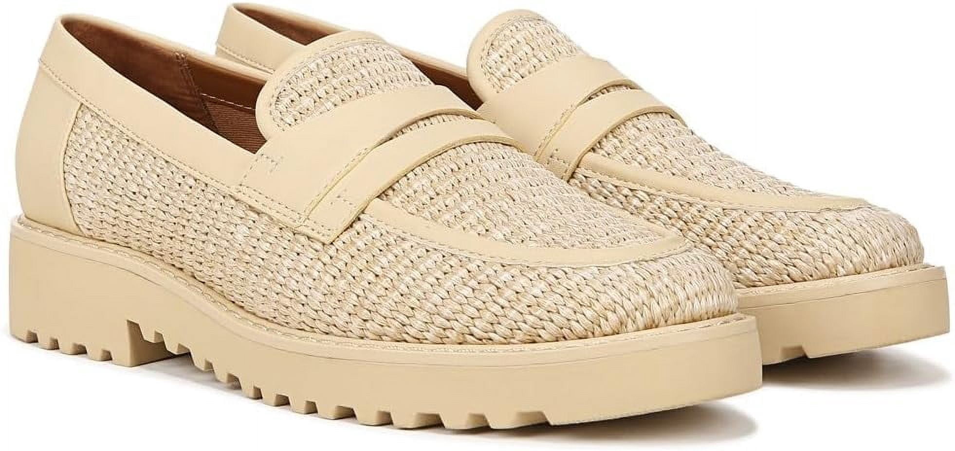Franco Sarto Women's Cassandra Platform Penny Loafer Natural Beige ...