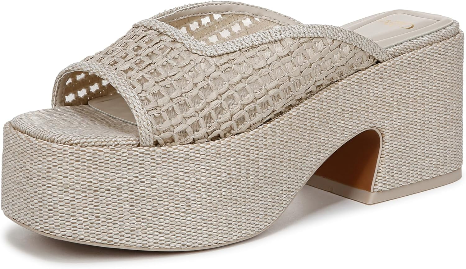 Franco Sarto Women's Fernanda Platform Slide Sandal Ivory White 6.5M ...