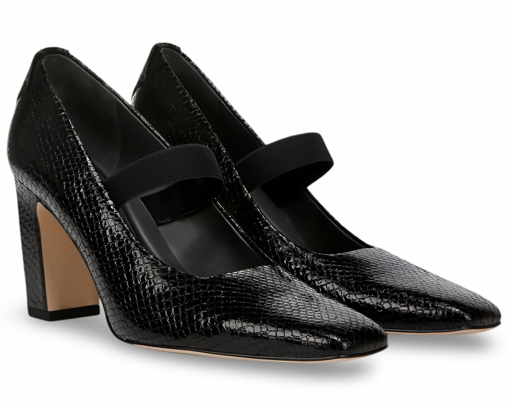 Franco Sarto Women's Flexa Bria Mary Jane Pump Black Snake Print Leather 6.5M - Walmart.com